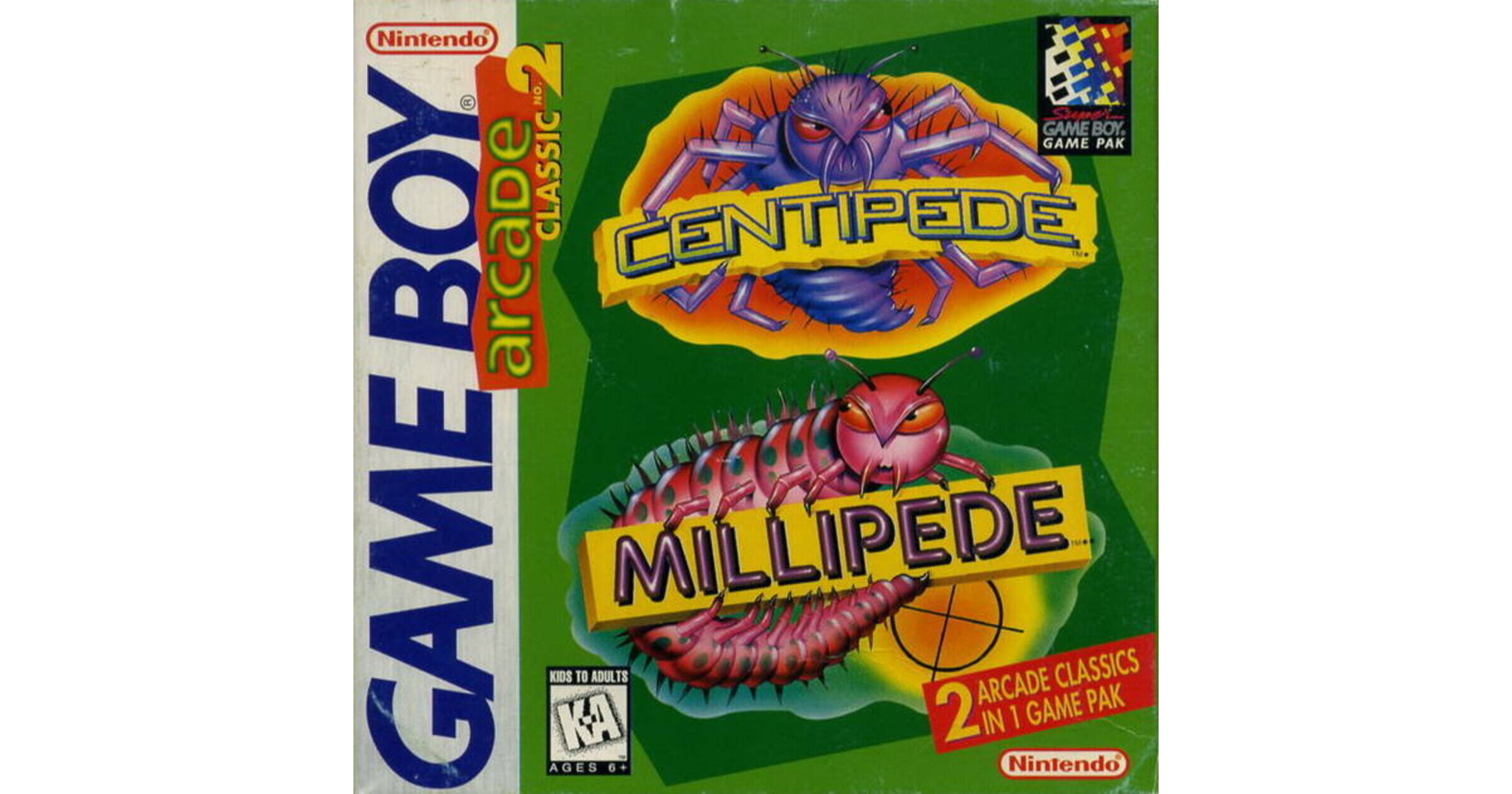 Arcade Classic 2: Centipede and Millipede (Game Boy)