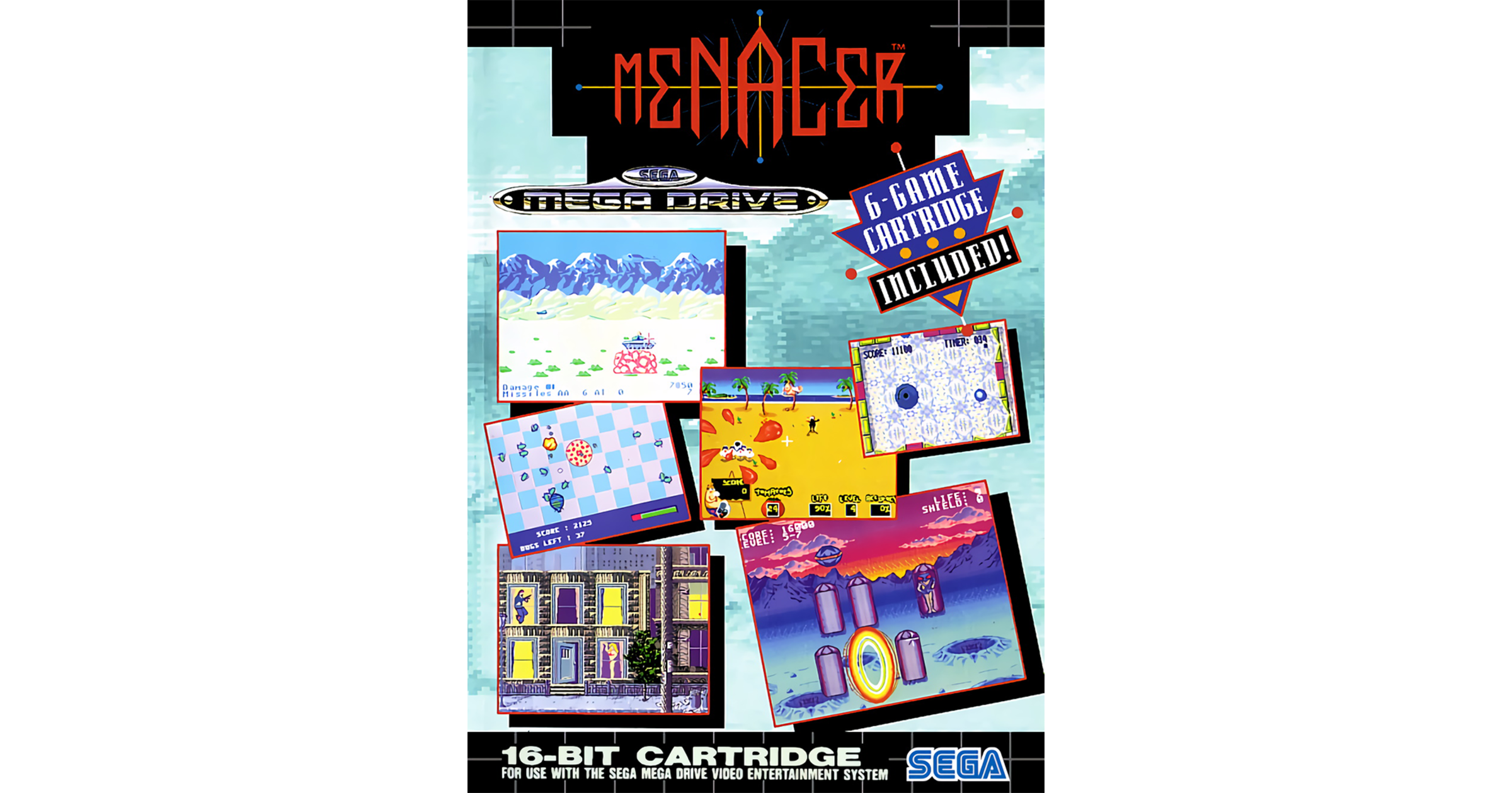 Menacer 6-Game Cartridge (Mega Drive)